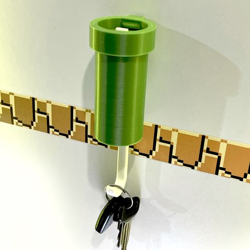 🔑 Super Mario Key Holder Tube - Number One・ STL File for 3D printing・Cults