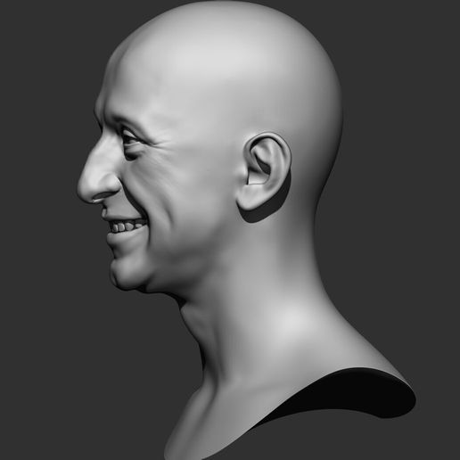 ♂️ Male Base mesh head multi expressions 3d stl model 3D print model ...