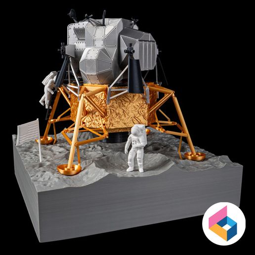 ️ Lunar module display stand・ STL File for 3D printing・Cults