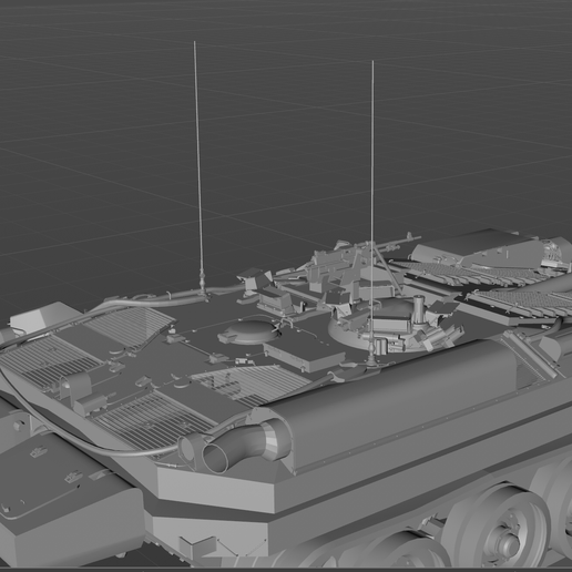 🪖 Swedish Strv-103A tank 3D model material・ OBJ File for 3D printing・Cults