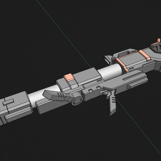 🤖 gundam thunderbolt ver.ka foldable rocket launcher (expended)・Free 3D ...