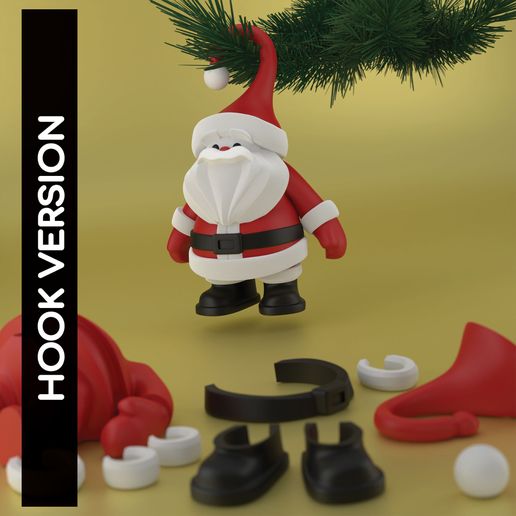 3D file Build a santa - Hook version 🎅 ・3D printer design to download・Cults