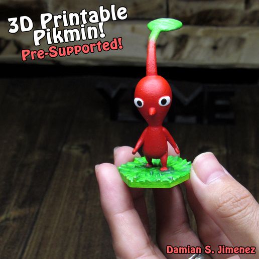 🎲 Red Pikmin 3D Printable model, pre-supported・ STL File for ・Cults
