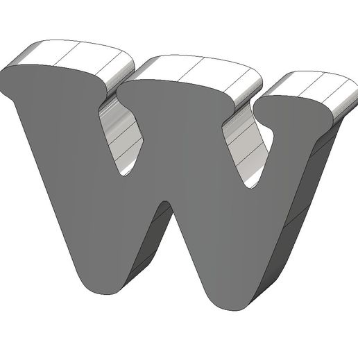 🧑‍🎨 W Cooper Face Font Letter・ STL File for 3D printing・Cults