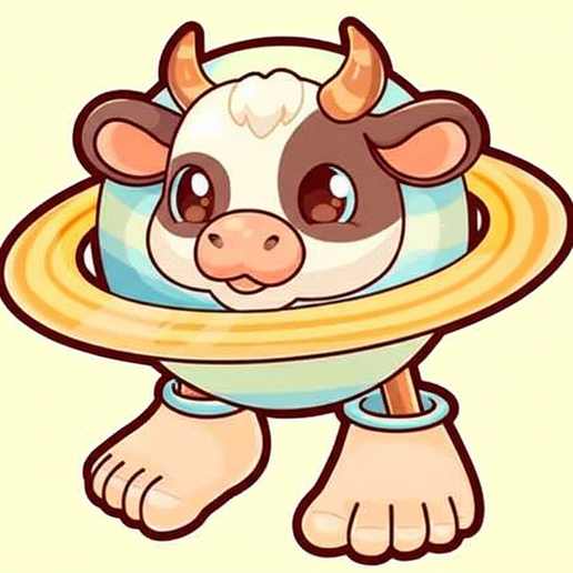 🐄 Saturn cow Saturnite・ STL File for 3D printing・Cults