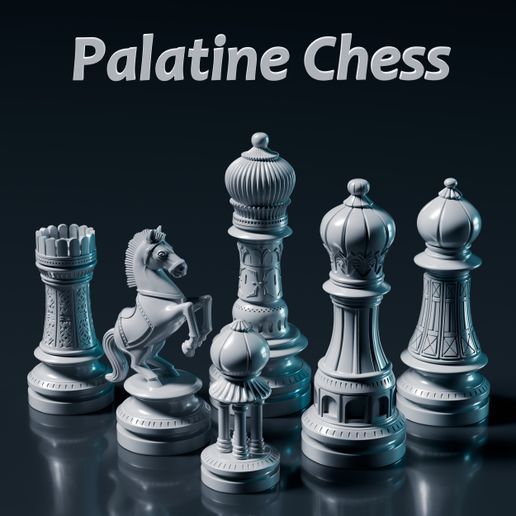 ♟️ Palatine Chess Set・ STL File for 3D printing and CNC machining ...