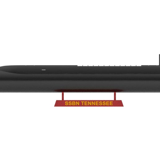 ⛵ SUBMARINE USS TENNESSEE SSBN 734 - 1/350 High Quality・ STL File for ...