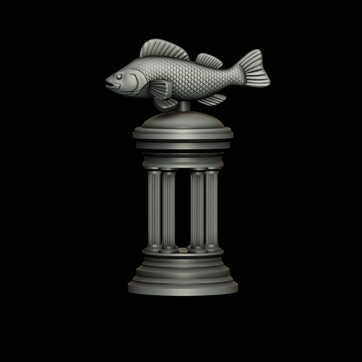 STL file FISH FANTASY perch STATUE TROPHY / CUP 🐠 (OBJ)・3D printing ...