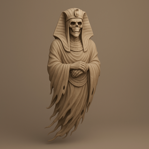 ☠️ Pharaoh Ghost – Undead Egyptian Statue STL・ STL File for 3D printing・Cults