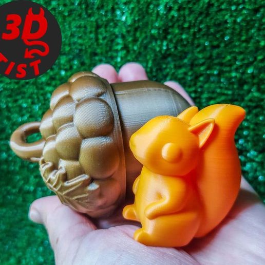 🏠 Pocket Squirrel Toy and Hanging Acorn Toy House・ 3D File for 3D ...