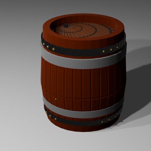 Free STL file wooden barrel 🪵 ・3D print design to download・Cults