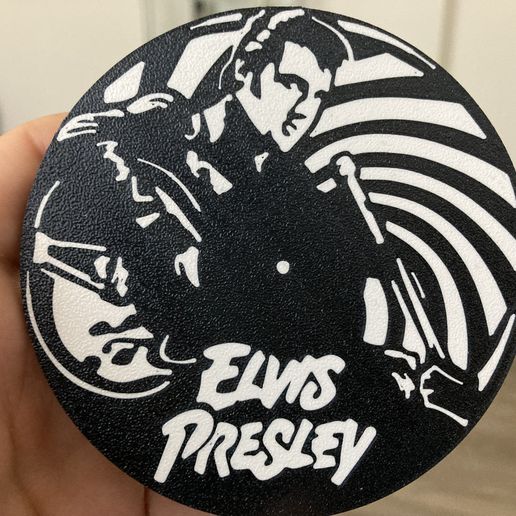🚩 Elvis Presley coaster・ STL File for 3D printing・Cults
