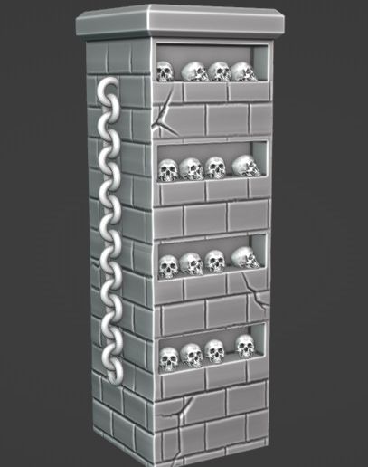 STL file Skulls pillar 🎲 ・3D printable model to download・Cults