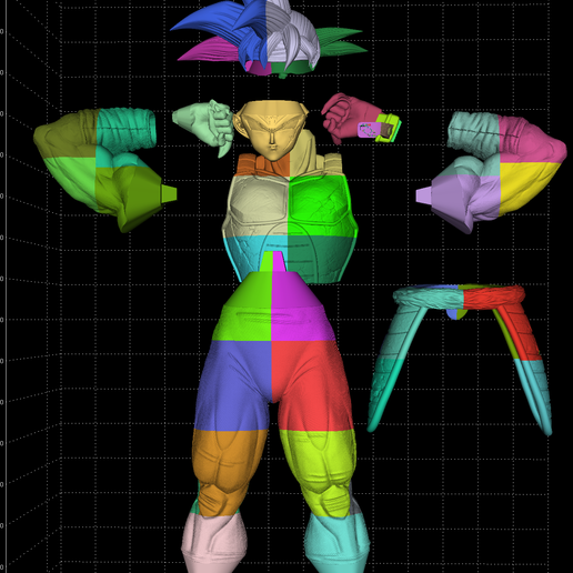 🦸 Life-Size Bardock with Scouter 3D Model – 1880mm・ STL File for 3D ...
