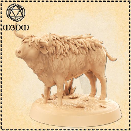 🐄 Highland Cow with and without Wings・ STL File for 3D printing・Cults