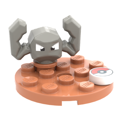 🧱 Geodude - Compatível com tijolos・Arquivo STL para Impressão 3D・Cults