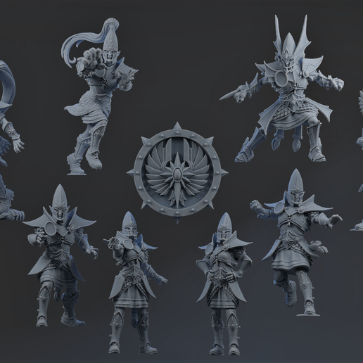 🏈 Fantasy Football Noble Elves COMPLETE TEAM - Pre-supported・ 3D File ...
