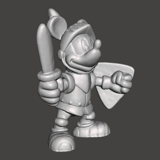 Fichier STL MICKEY MEDIEVAL KNIGHT FANTASY PVC FIGURE MODEL TOY ...