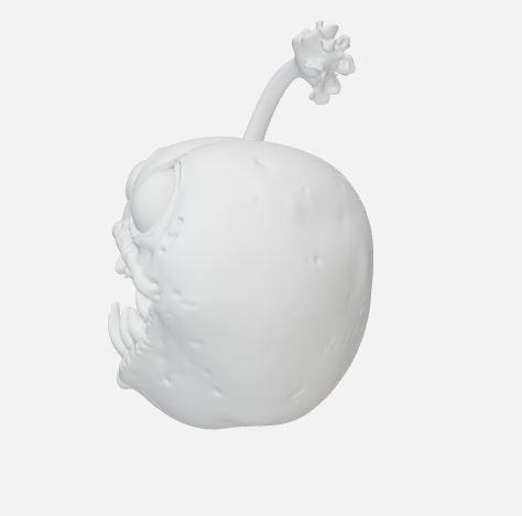 🧟 Zombie Apple・Free OBJ File for 3D printing・Cults