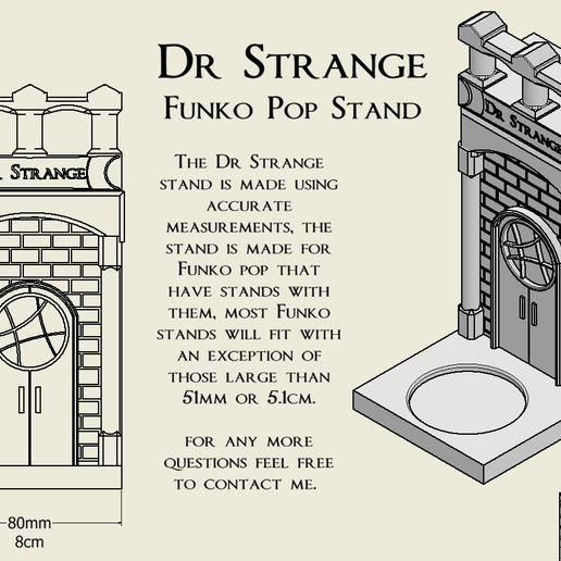 🎲 Dr strange Funko stand・Archivo STL para ・Cults