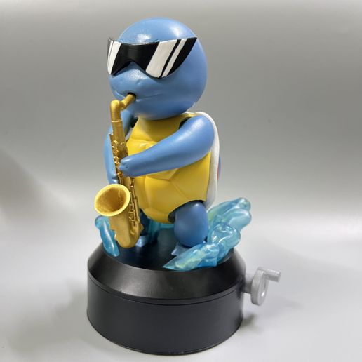 🐉 Pokemon Squirtle Saxophone Articulated flexible・ 3D File for 3D printing・Cults