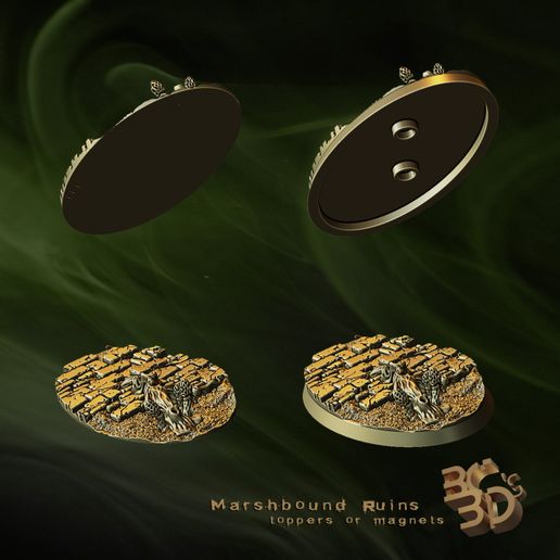 🍄 Marshbound Ruins: Large bases・ 3D File for 3D printing・Cults