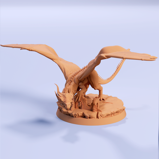 🐉 PACK 2 MODELS | DRAGON MEDIEVAL DND MINIATURE | BY ELTON AMORIM・ STL ...