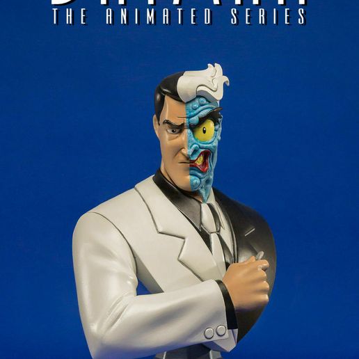 👤 Two Face Bust - Batman The Animated Series・ STL File for ・Cults