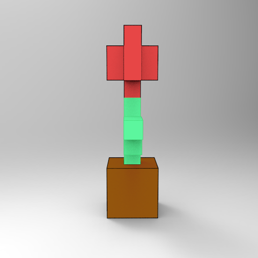 🌸 MINECRAFT -- MINECRAFT FLOWER -- WITH POT -- MODEL Nº8 🌸・ STL File ...