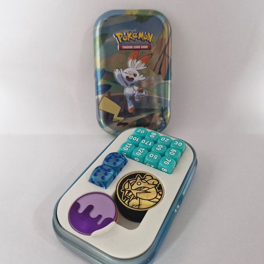 🐉 Pokemon Mini Tin Insert for dice & coins・ STL File for 3D printing・Cults