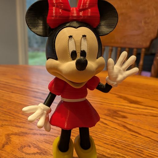 3D printed Minnie Mouse • made with Elegoo Neptune 4max・Cults