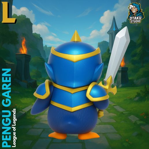 🎨 Pengu Garen - League of Legends Fan Art 3D Model・ STL File for 3D ...