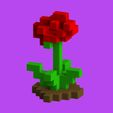 💐 POPPY FROM MINECRAFT・ STL File for 3D printing・Cults