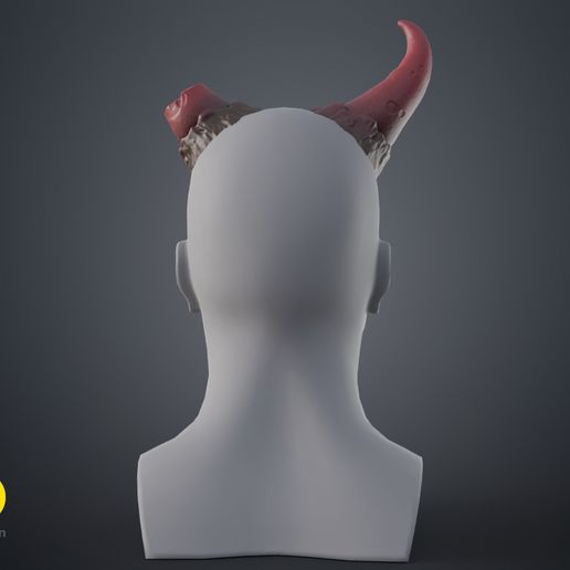 🤘 Broken horns - wearable cosplay accessory・ 3D File for ・Cults