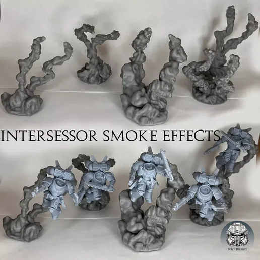 🚬 Jump Pack Intercessor Smoke Effect Trails - Flight Stands X5・ STL ...