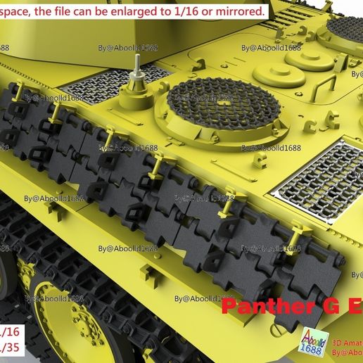 🪖 Panther G Tank Early-1_ver2(STL-1/35)・ 3D File for 3D printing・Cults
