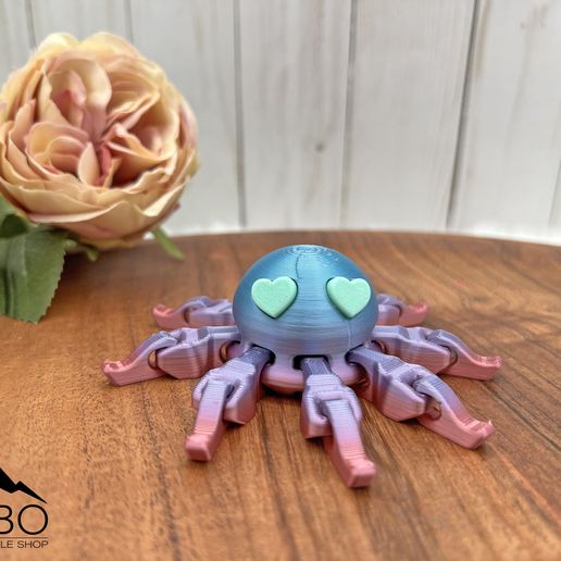 🐙 Articulating octopus fidget spinner top・ 3D File for 3D printing・Cults