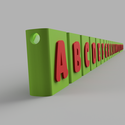 STL file Library of Letters - Alphabet Mini Book Keychain Collection ...
