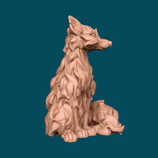 🦊 Freya, a fox familiar - dnd miniature [presupported]・ STL File for ・Cults