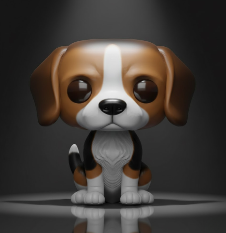 🐕 Funko Pet Funko Dog Cute Beagle・Arquivo STL para Impressão 3D・Cults