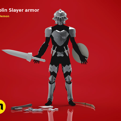 👺 Goblin Slayer Armor and Weapons・ STL File for ・Cults