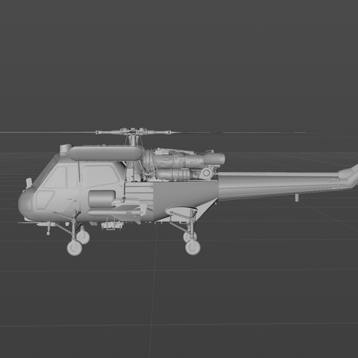 🚁 British "Wasp" HAS.Mk.1 helicopter 3D model material・ OBJ File for 3D ...
