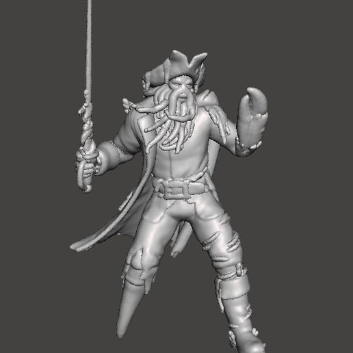 ⚔ DAVY JONES CAPTAIN MINIATURE MODEL FANTASY GAMES RPG DND・ STL File ...