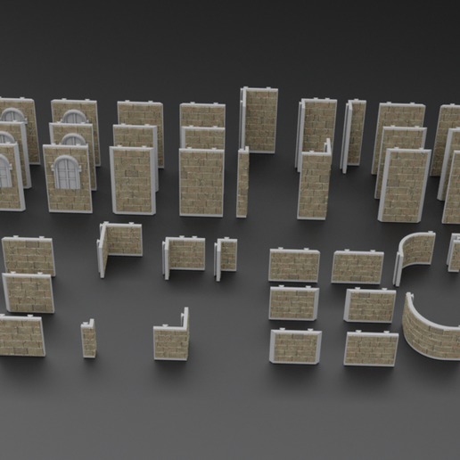 🧱 DnD Terrain Stone Cracked Bricks Textures・Free 3D File for ・Cults
