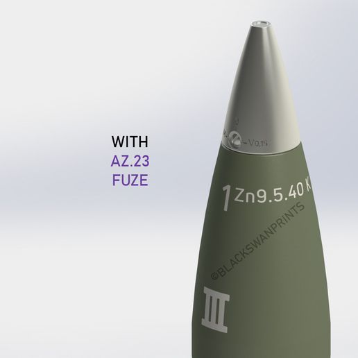 🧨 WW2 German 10.5cm leFH.18 HE Projectile・ 3D File for 3D printing・Cults