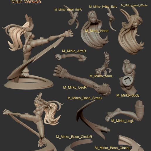 3D file Rabbit Mirko, Multiple Versions, 3D Print STL 🐇 ・3D printing ...