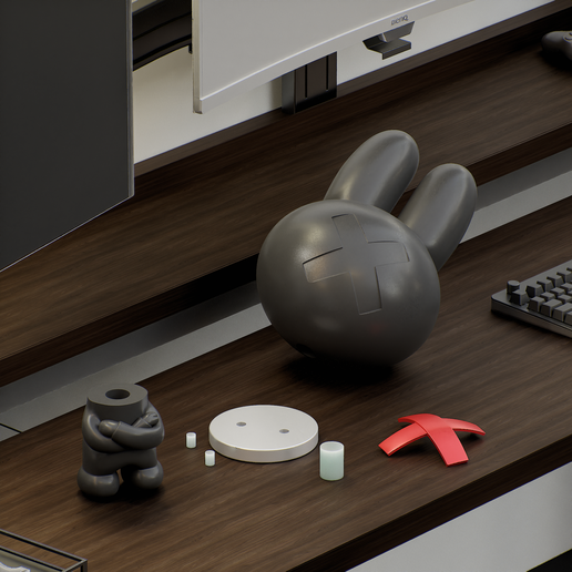 🐇 Rabbit Rabbit Bearbrick Kaws - Eye X - Separated by pieces for easy ...