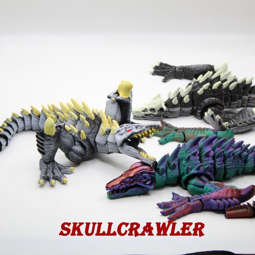 👹 skullcrawler_flexi_printinplace・ STL File for 3D printing・Cults