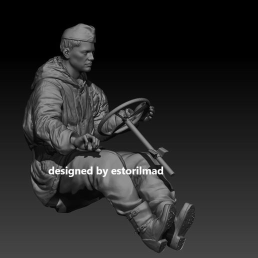 🫡 WW2 KUBELWAGEN KUBELWAGEN WAFFEN SS DRIVER・ STL File for 3D printing ...