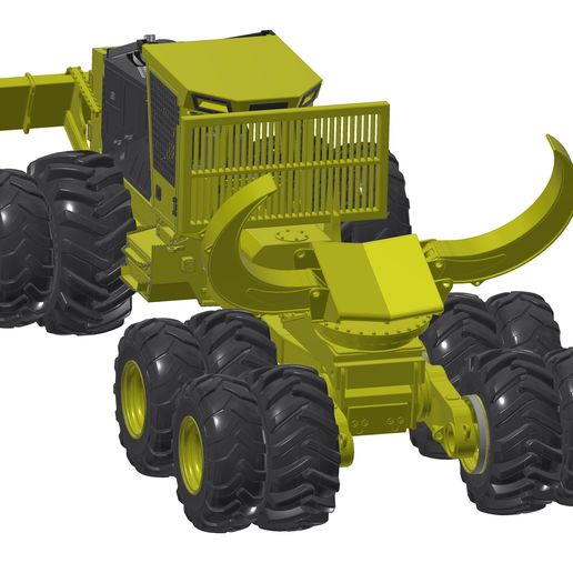 🚜 Tigercat 640 Clambunk Skidder 1/24 scale・ STL File for 3D printing・Cults